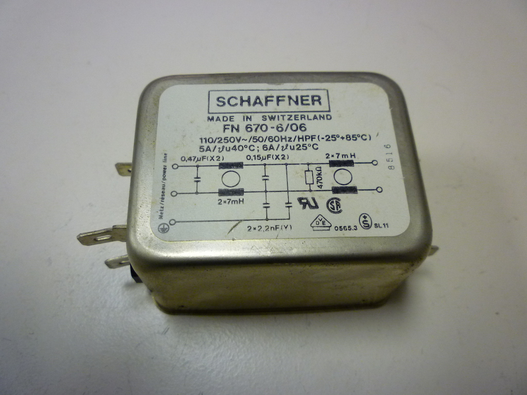 Schaffner FN670-6/06 Line filter 5A - Toolex
